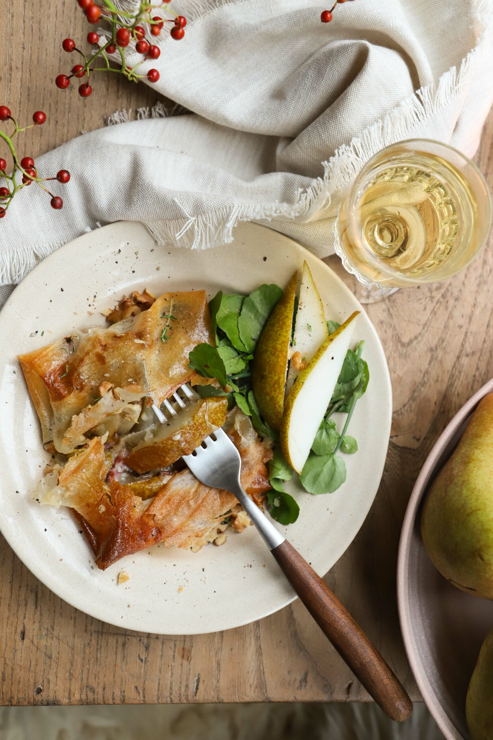 Brickdeegje met peren, witloof, spekjes en blauwe kaas - Sweet Sensation